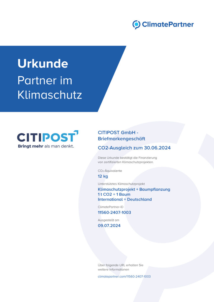 Klimaschutz - CITIPOST